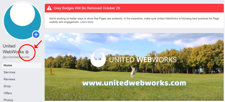 Facebook removing gray verified badges
